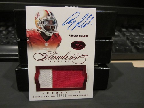 Panini Flawless Ruby On Card Autograph Jersey 49er's Anquan Boldin 08/ ...