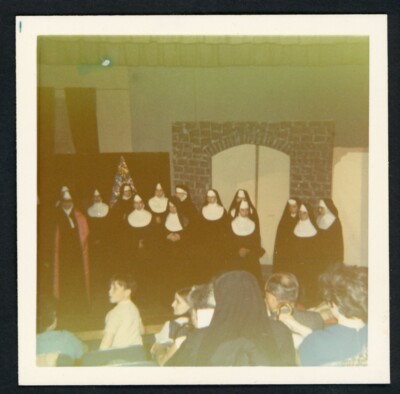Woman Nuns Habit on Stage Church Photo 1960s Catholic Religion Abstract ...