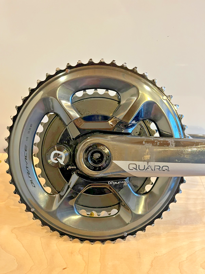Quarq DFour DUB Power Meter Crank (172.5) w/ Dura Ace Chainrings (52/36 ...
