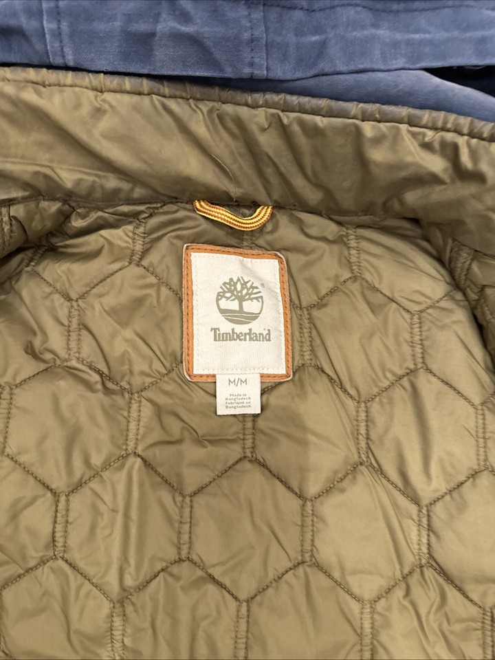 Washed Timberland Men’s Coat with Inner Lining Detachable Hood Medium ...