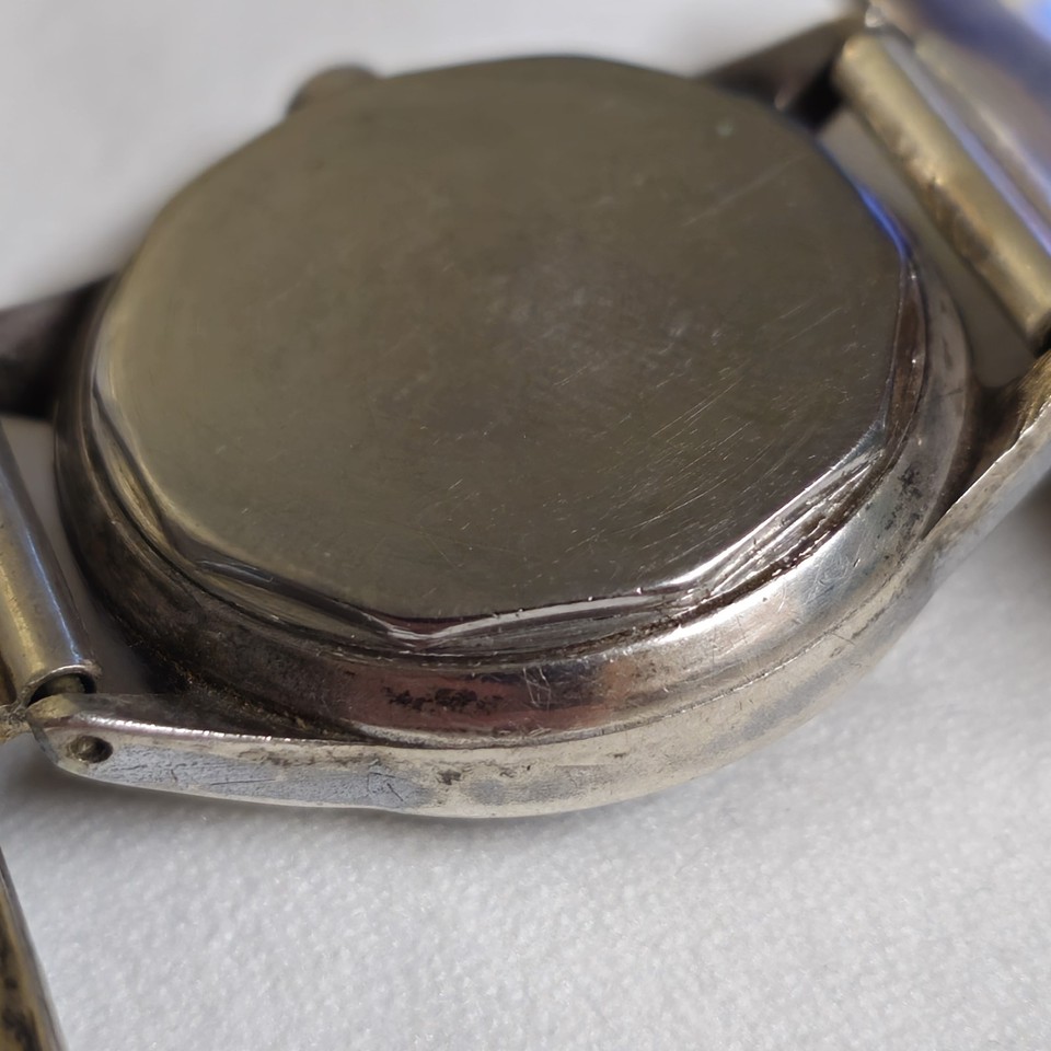 WWII Silver Bezel Hamilton Military Black Dial in Navajo Sterling ...