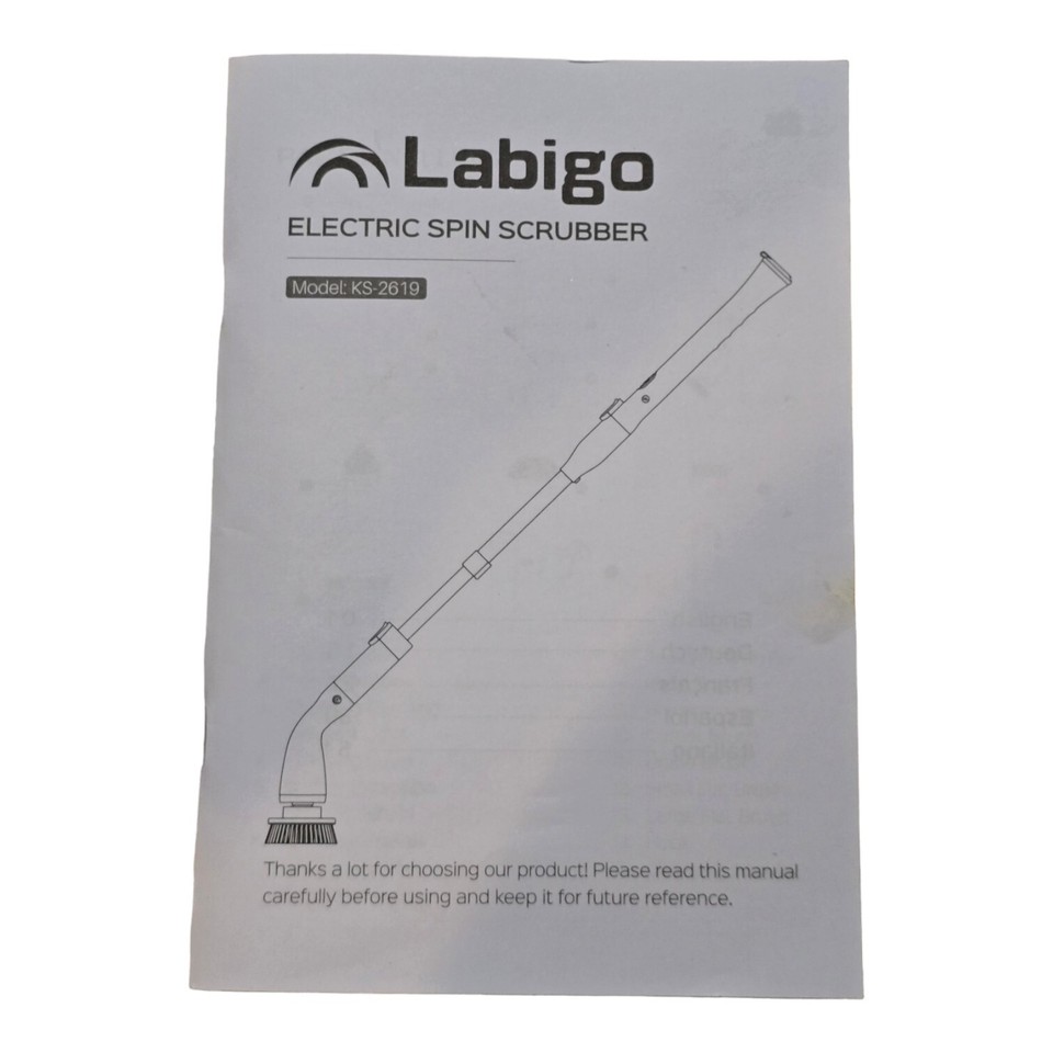 LABIGO Electric Spin Scrubber LA1 Pro, Cordless Spin Scrubber with 4 ...