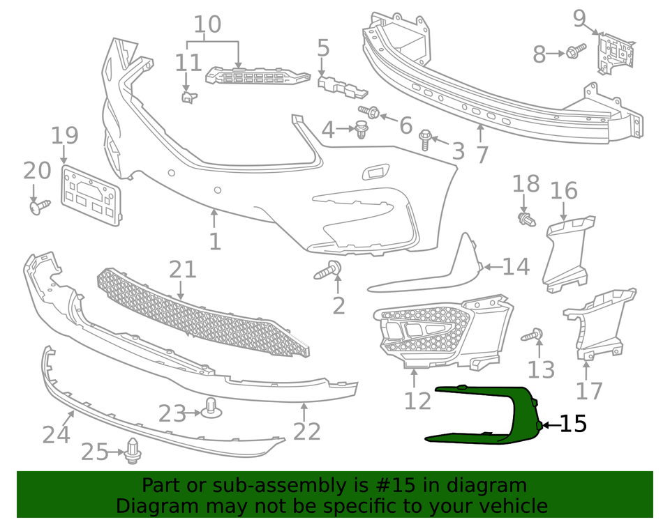 Genuine Acura 2019-2021 Acura RDX - Garnish R Front Bumper Trim 71104 ...