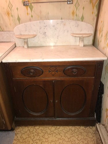 Antique Dry Sink with Marble Top - Late 1800s | eBay