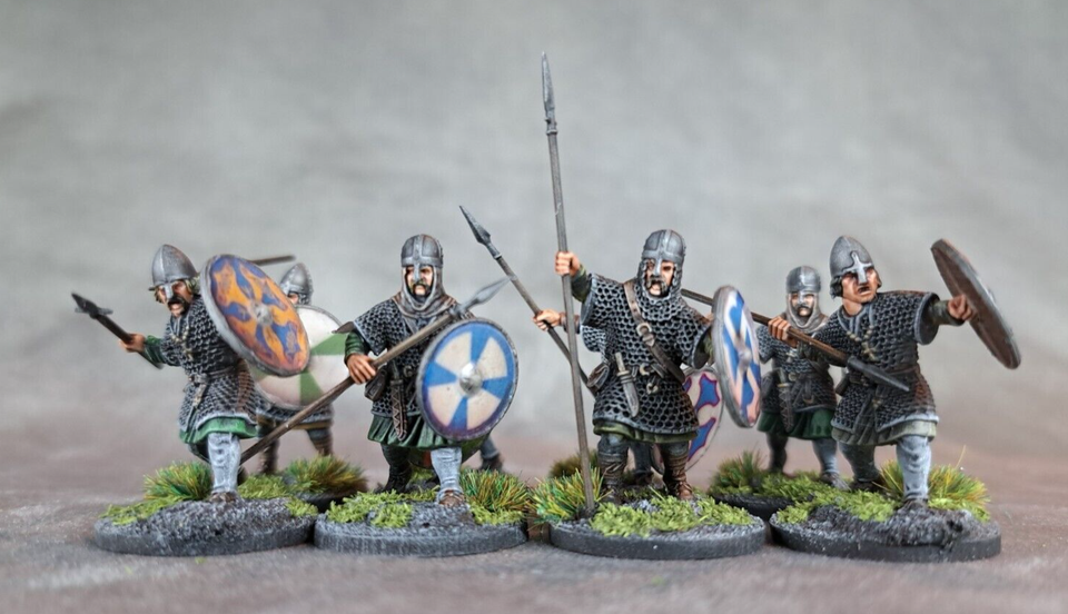 ANGLO-SAXON/ANGLO-DANE WARBAND #1, pro painted 28mm miniatures, Saga ...