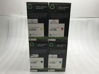 Set of 4 CE250A 251A 252A CE253A Toner For HP Color LaserJet CM3530fs ...