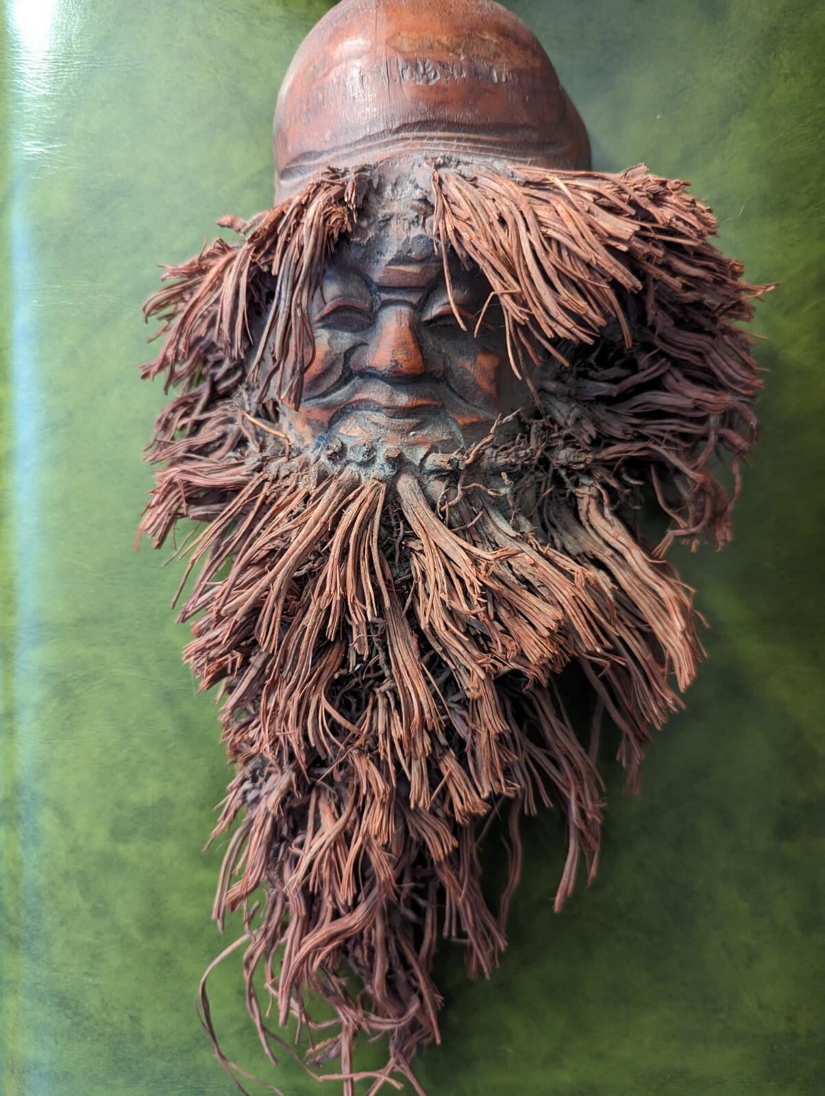 Pair Of Vintage Asian/Pacific Islander Hand Carved Bamboo Root Ritual ...