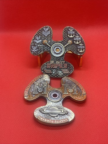 US NAVY MM MACHINIST'S MATE MILITARY 3" SPINNER CHALLENGE COIN “US Navy ...