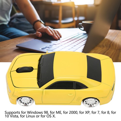 Race Car Wireless Mouse Sports Car Computer Mouse 2.4 GHz LED Light ...