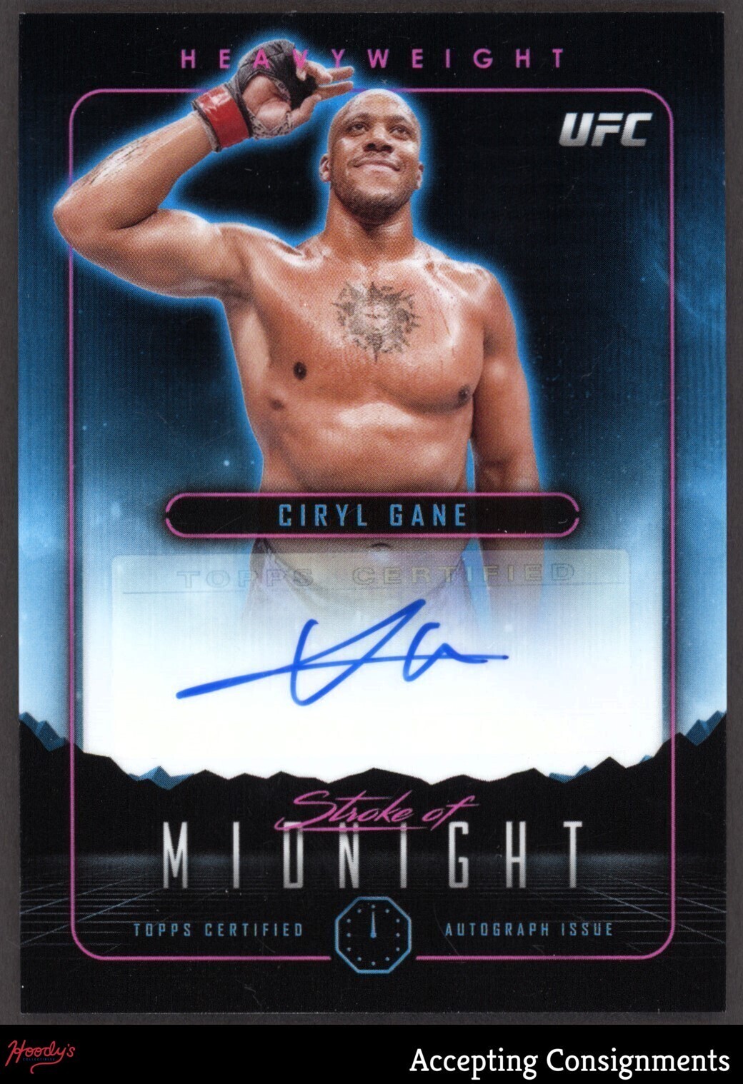 Ciryl Gane 2024 Topps Midnight UFC #SMA-CGE Stroke of Midnight ...