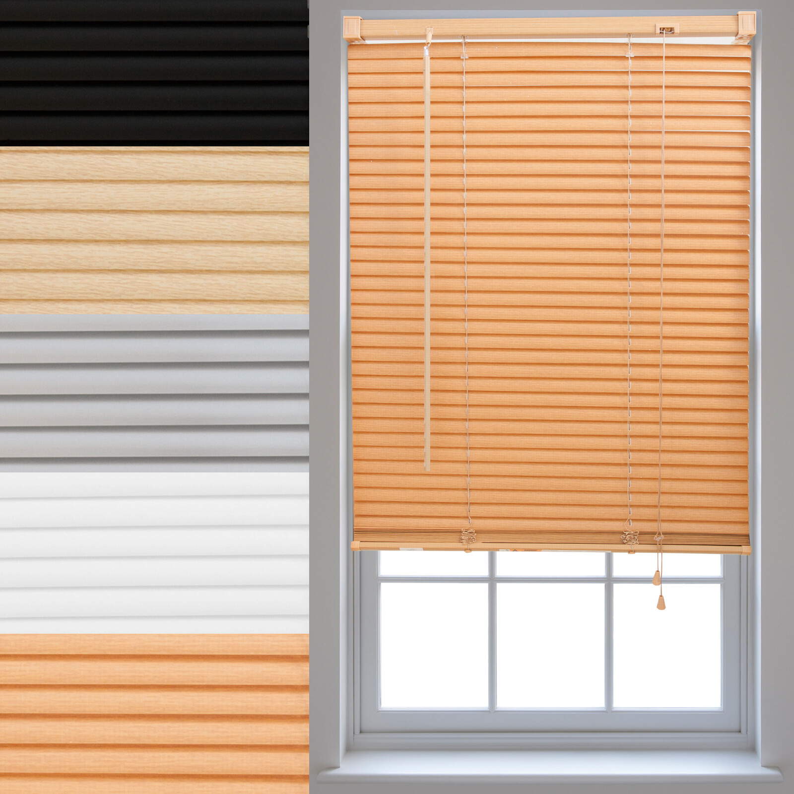 Venetian Window Blinds PVC Trimmable Blind for Home Office Easy Fit ...