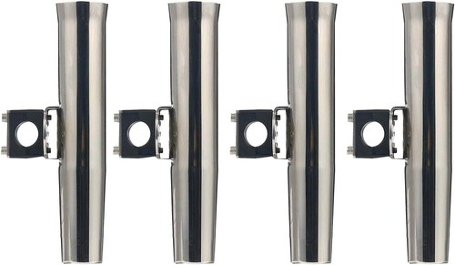 4 Pcs Stainless Boat Fishing Rod Holder Clamp on Rod Holder for Rails 7 ...