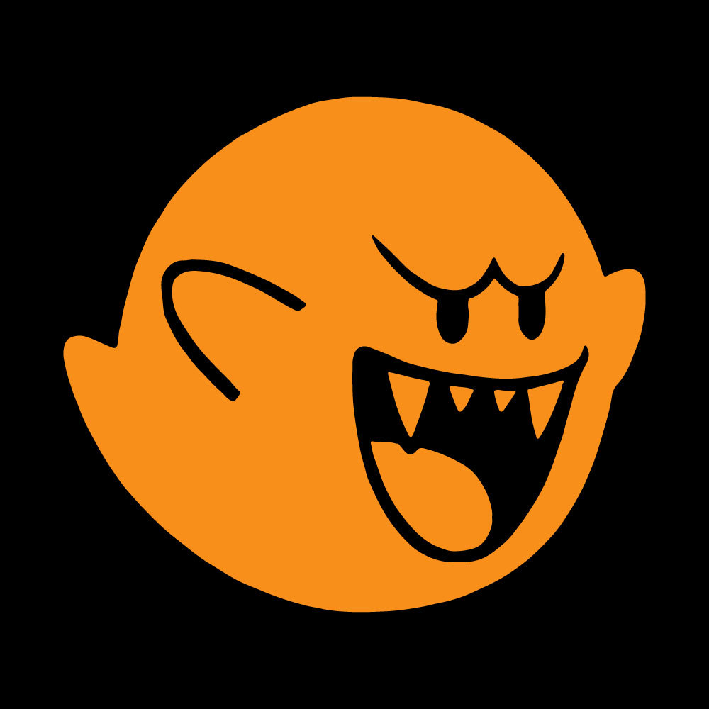 Boo From Mario Pumpkin Stencil