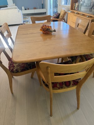 1950’s HEYWOOD WAKEFIELD WISHBONE DINING SET W 6 DOG BONE Chairs | eBay