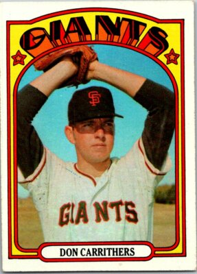 DON CARRITHERS 1972 TOPPS #76 EX OR BETTER --COMPLETE SET BREAK (25% ...