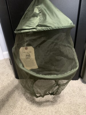 US Military Vietnam War insect head net unissued | eBay