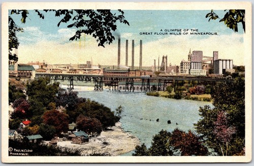 A Glimpse of Great Flour Mills Of Minneapolis Minnesota MN Aerial View ...