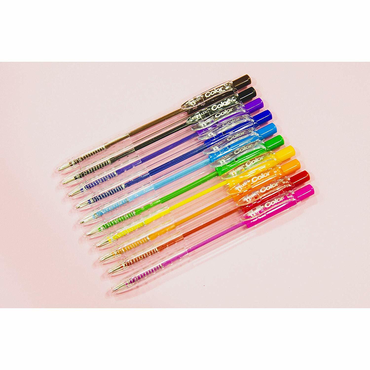 10 Bold Point Retractable Color Pen Write w/ Fashion and Style ...