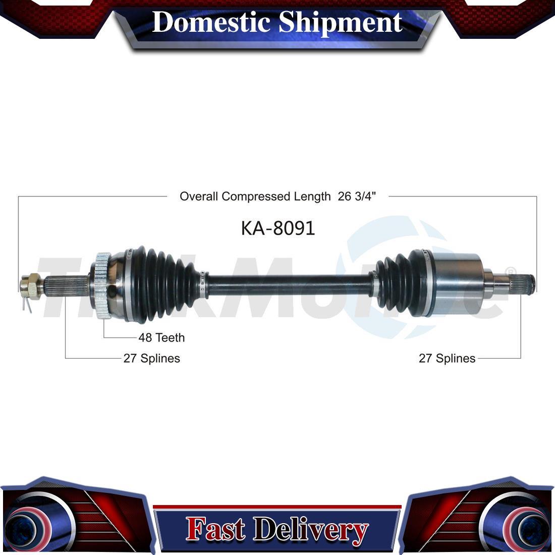 TrakMotive Front Left CV Axle Drive Shaft Joint Assembly For 2007-08 ...