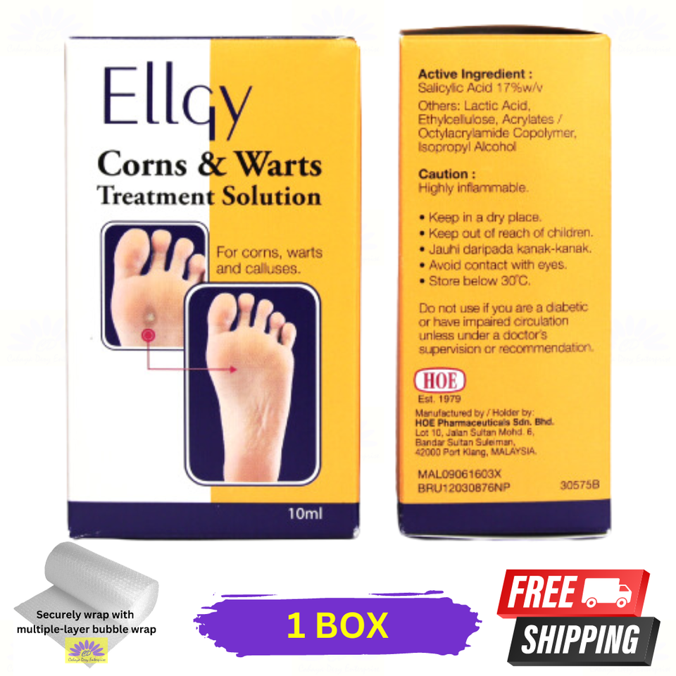 1 X Ellgy Corns & Warts Treatment Solution Calluses 10ml | eBay