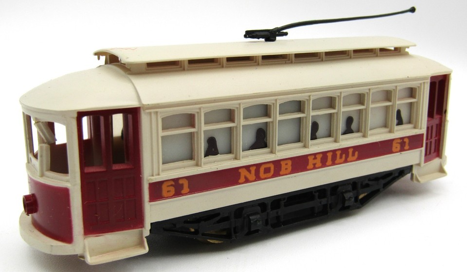 TYCO HO NOB HILL NO.61 Trolley Car in Clear Plastic Case. Not Tested ...