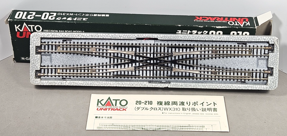 N Scale Kato 20-210 Double Crossover Track 310mm 12 3/16" WX310 ...