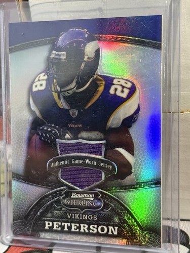 2008 Bowman Sterling REFRACTOR /199 Adrian Peterson PATCH Minnesota ...