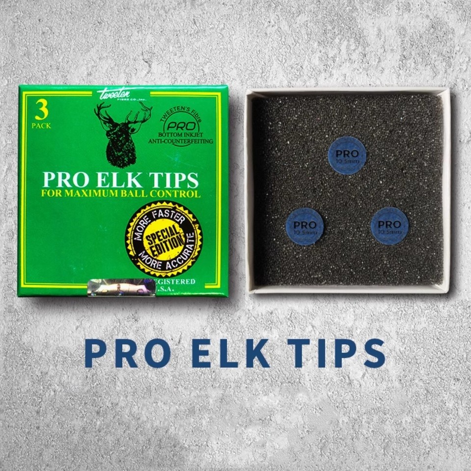 3PCS Elk master ELK-PRO TIPS Snooker Pool Billiard Cue Tip 10-10.5-11mm ...