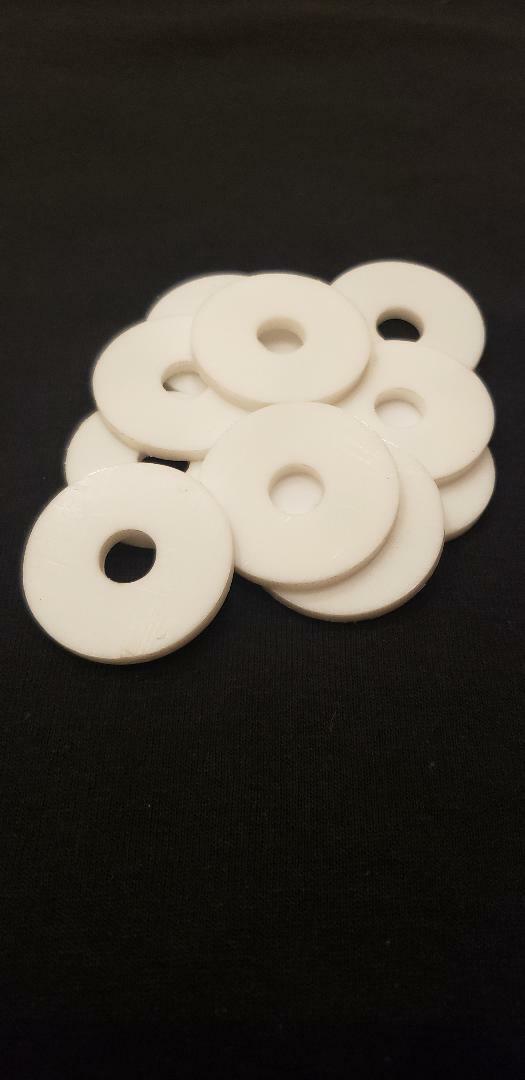 4 PACK TEFLON WASHER 1/8 THK X 1/4 ID X1" OD FREE SHIPPING MADE IN THE ...