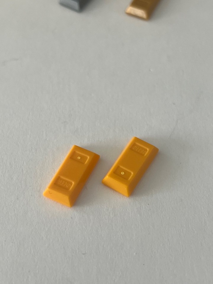 LEGO parts 99563 (2pcs) Minifigure, Utensil Ingot Bar Gold | eBay