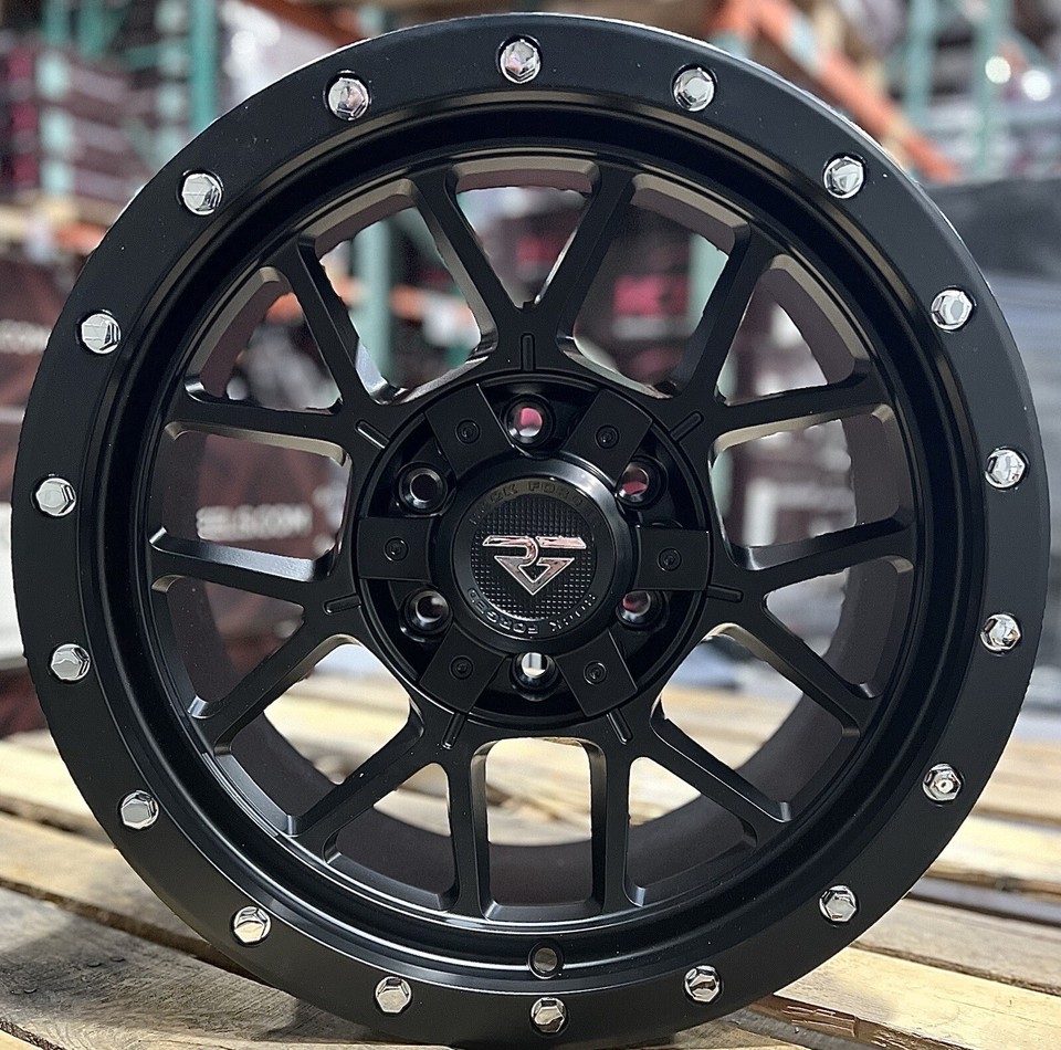 20 x10” Matte Black Rock Forged FF15 Rims fits Jeep Wrangler Gladiator ...