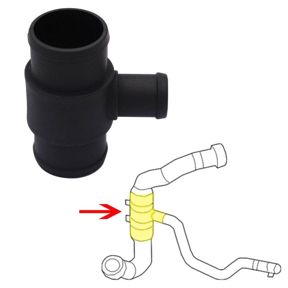 2010-2013 Ford Transit Connect 2.0L Lower Radiator Coolant Hose Tee ...