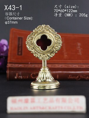 +Brass monstrance Reliquary for Church or home+relic+gift+Cross X43-1 ...