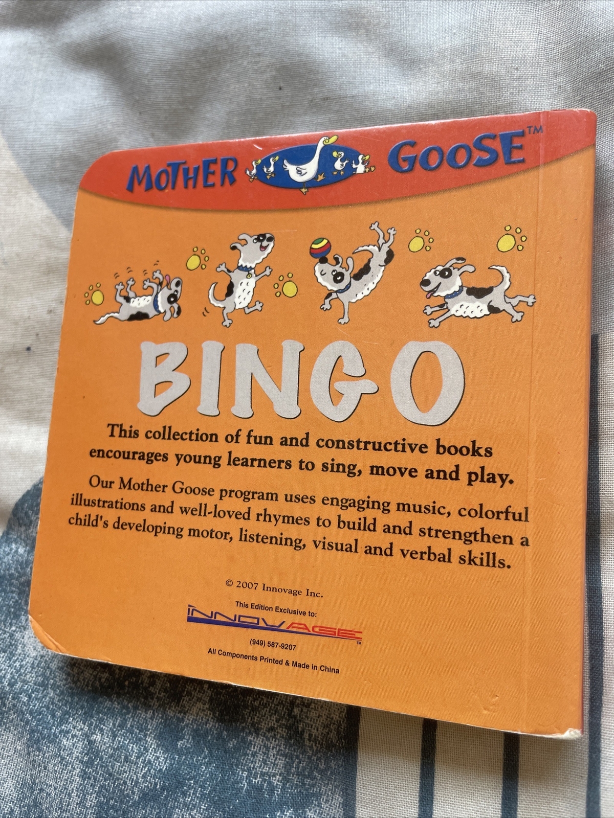 MOTHER GOOSE. BINGO. PUPPY DOG TAILS. 11.5 BY 11.5CM. | eBay