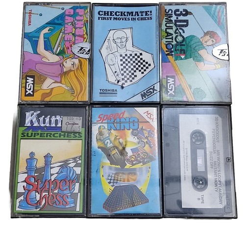 Lot Of 6 MSX Game Cassettes Tapes | eBay