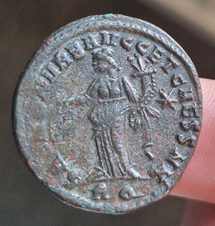 Roman Bronze Nummus - Galerius SACR MONET AVGG ET CAESS NOSTR; Aquileia ...