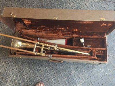 OLDS Ambassador TROMBONE F ATTACHMENT/ROTARY VALVE with CASE ...