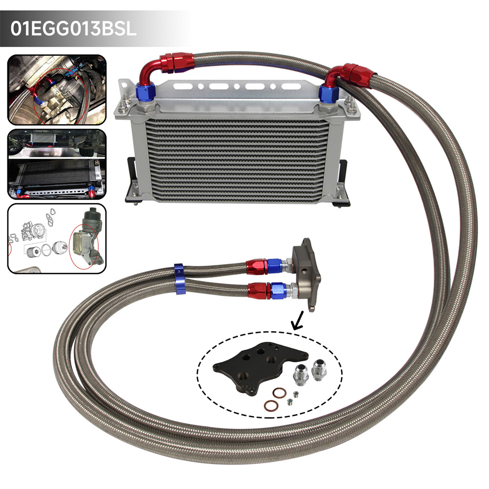 19 Row Oil cooler +Filter Adapter Hose Kit For BMW Mini Cooper S R56 1 ...