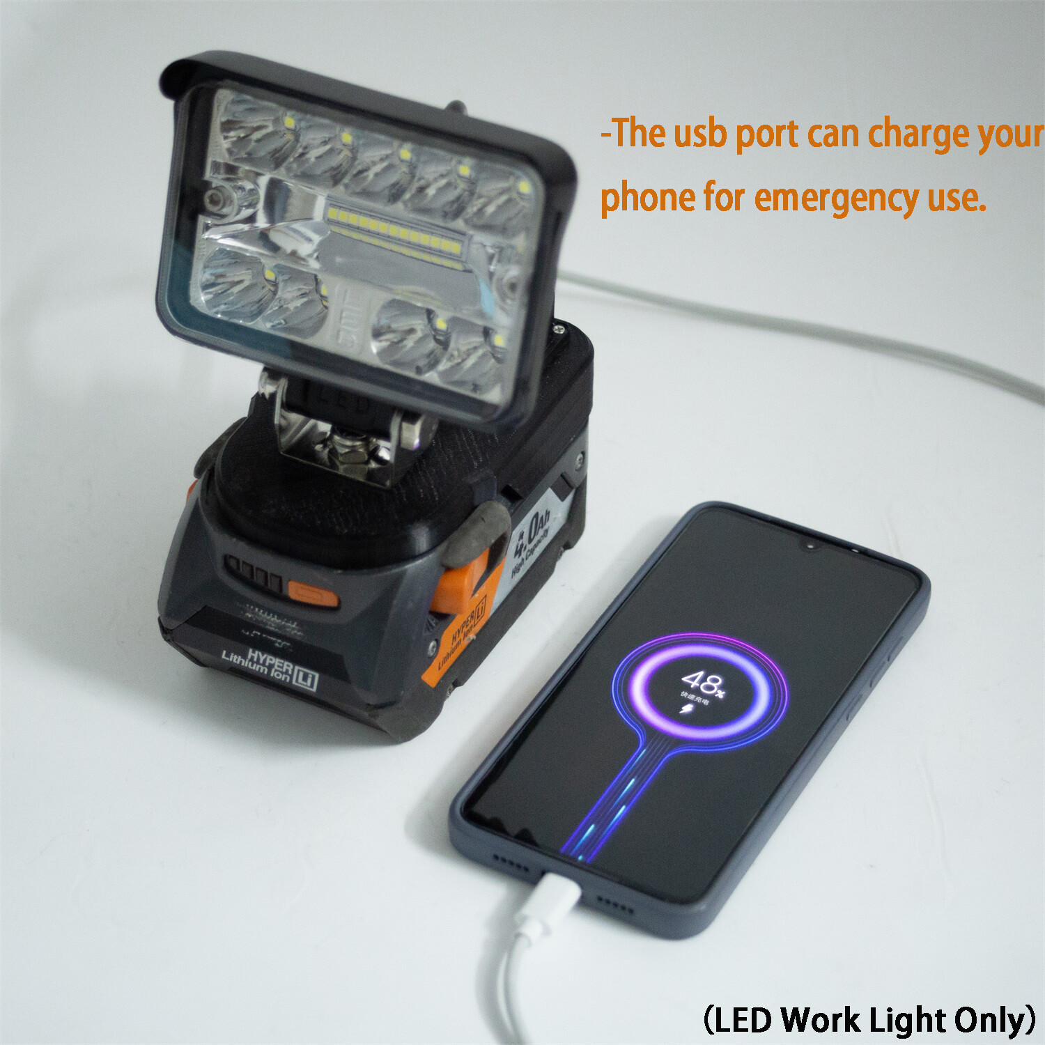 28W LED Work Light For Ridgid 18V Li-ion Battery With USB Port Flashlight Tools | eBay