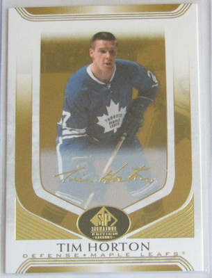 2020-21 SP Signature Legends #21 Tim Horton--Gold Script Auto | eBay