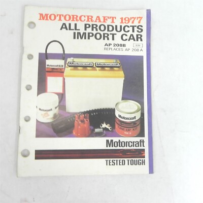 VINTAGE 1977 MOTORCRAFT ALL PRODUCTS IMPORT CAR PARTS CATALOG ...