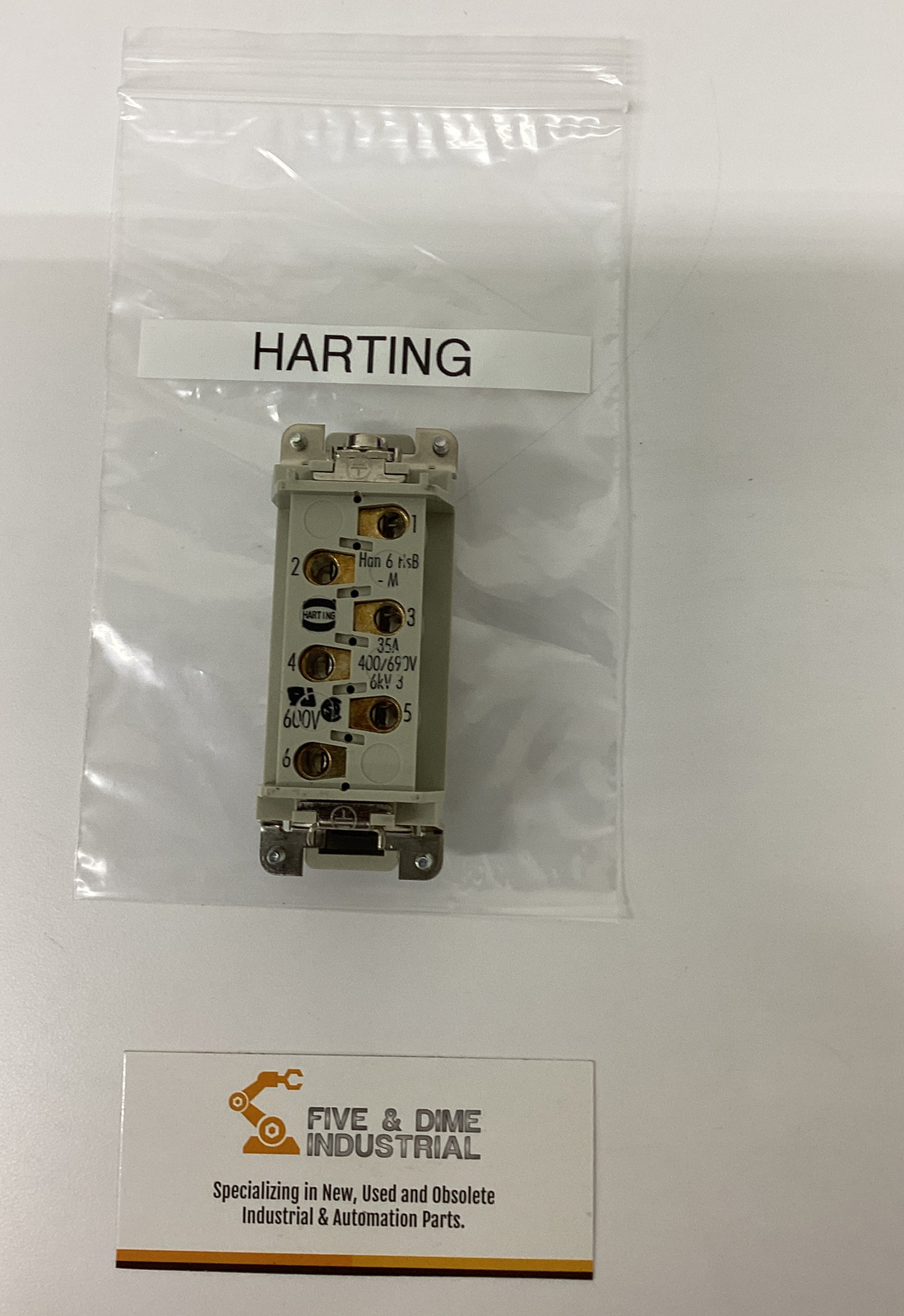 HARTING Han 6 Hsb-m 6 Pin Male Connector Han6hsb-m HAN6HSBM 35 a 400/ ...