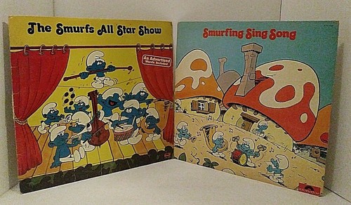 The Smurfs Vinyl Record LP Albums Smurfing Sing Song '80 All Star Show ...