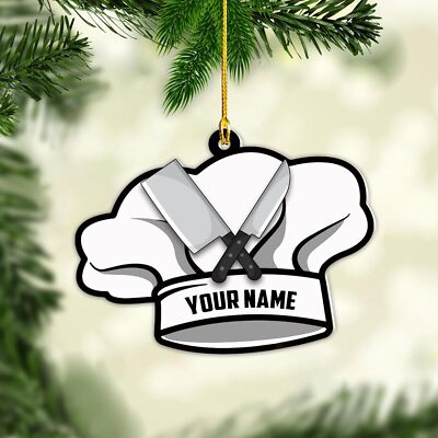 Personalized Chef Christmas Ornaments 2023, Chef Uniform Christmas ...