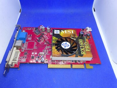 MSI RX1600 PRO 512MB DDR2 SDRAM AGP GRAFIKKARTE VGA DVI S-VIDEO #GK2222 ...