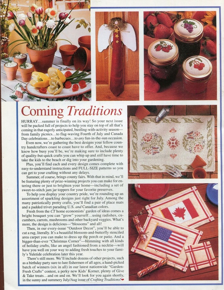 Crafting Traditions Magazine 45 Projects Full Size Patterns 67 Page May ...