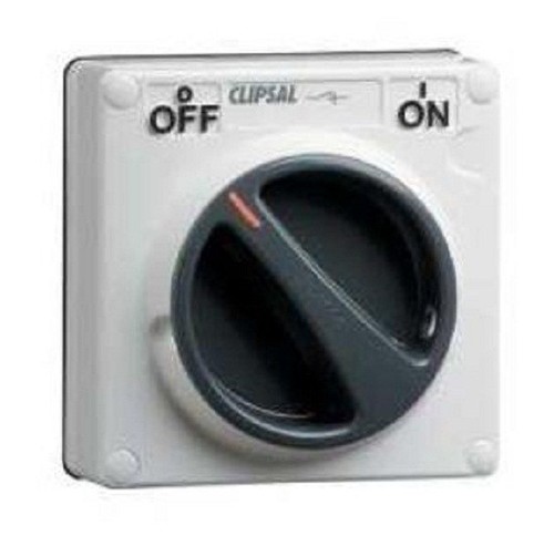 Clipsal 56-SERIES SURFACE SWITCH 3-Pole 500V Less Enclosure, Grey- 10A ...