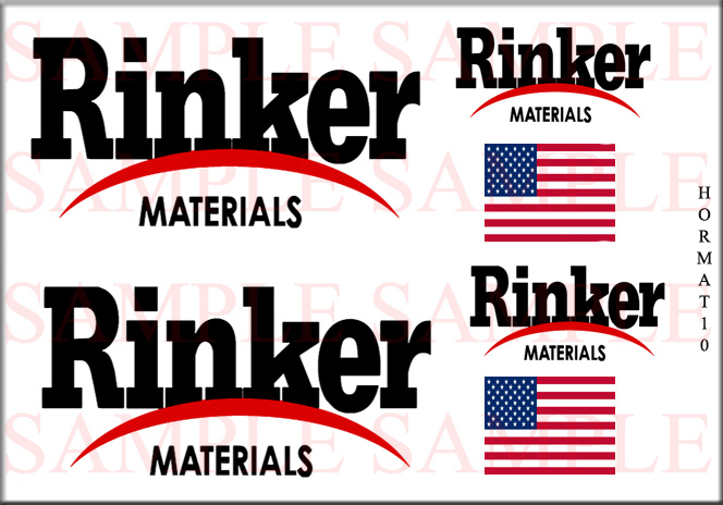 HO SCALE CUSTOM RINKER MATERIALS TRUCK LAYOUT SIGN HOPPER DECALS ...