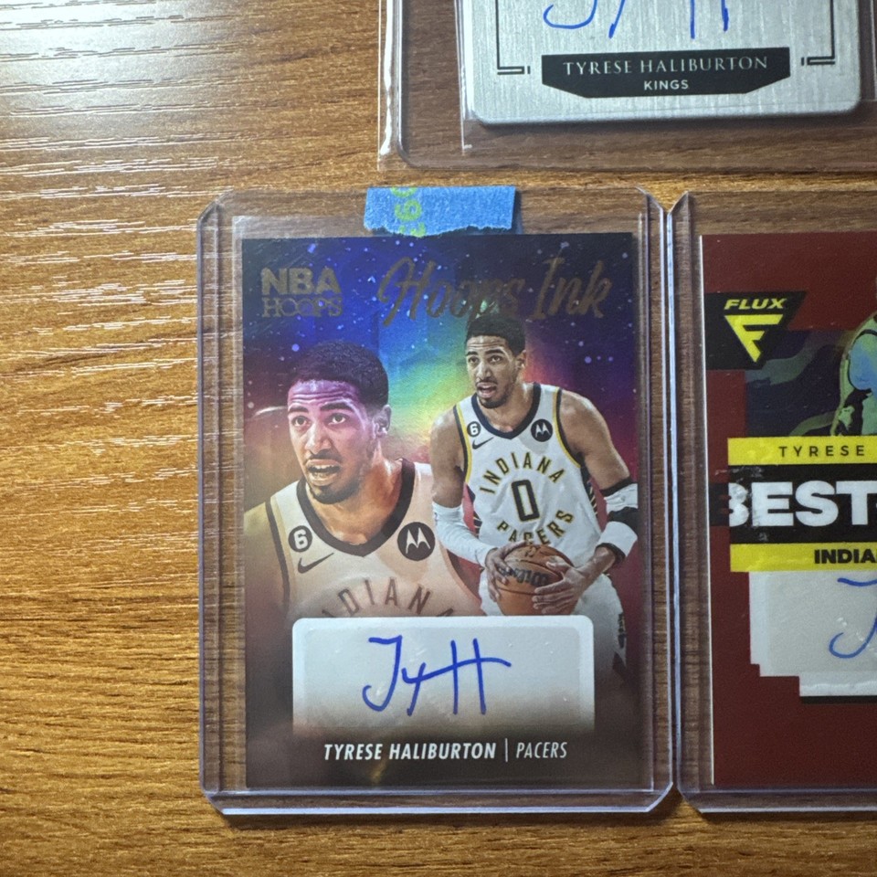MASSIVE NBA PANINI TYRESE HALIBURTON LOT ( AUTOS, PATCHES, SSP, RC) 35 ...