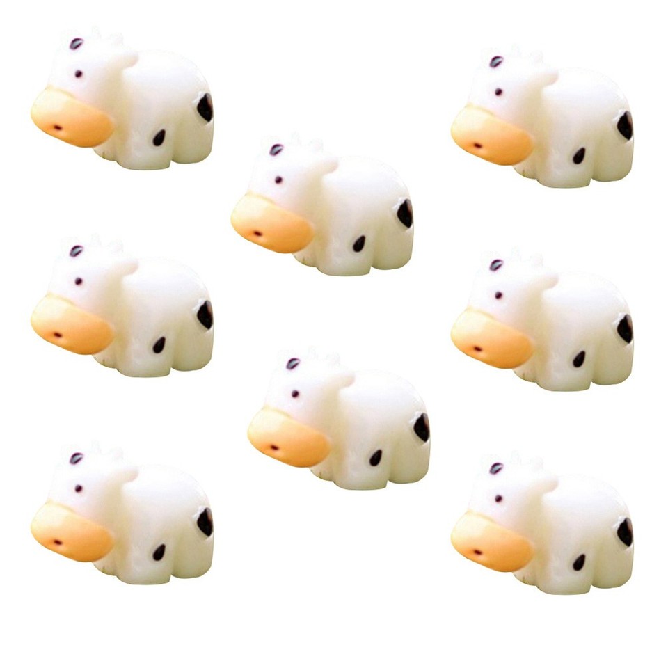 8 Pcs Mini Cow Figurine Bulk Miniature for Fairy Garden Cows Figurines ...
